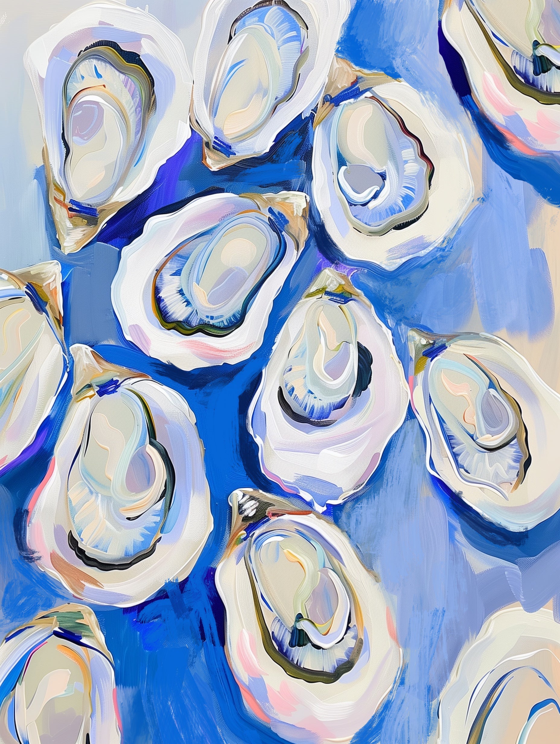 Oyster Shells Art Print – Christine Lindstrom
